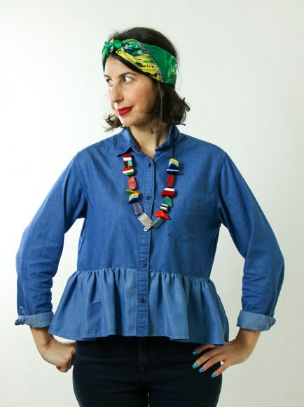 Wear My Wardrobe - Ruffle Denim Shirt 3 Ways | My Poppet Living