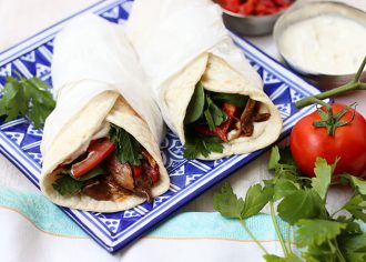 Greek Style Slow Cooked Lamb Wraps in just 10 Minutes!