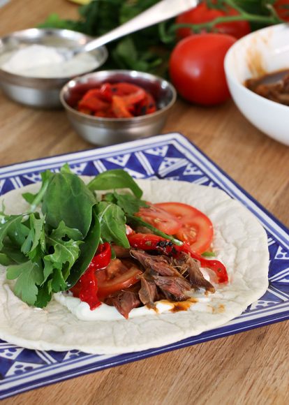 Greek Style Slow Cooked Lamb Wraps in just 10 Minutes!