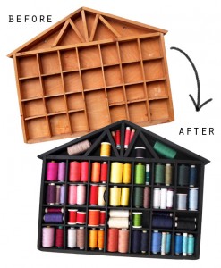 Easy Makeover: House Shelf Thread Storage | My Poppet Makes