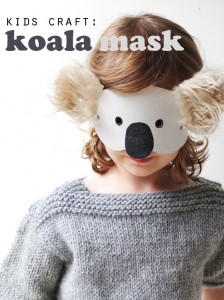 Kids Craft: Koala Mask with Template | My Poppet Makes