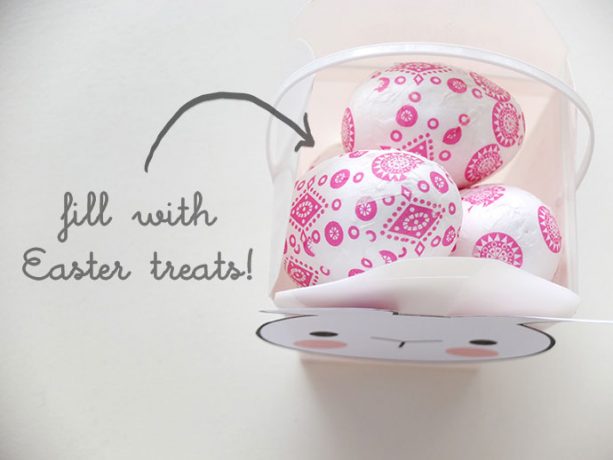 Easter Craft - Bunny Takeout Box with Printable | My Poppet Makes