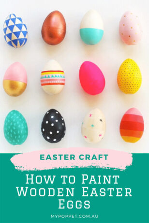 How to Paint Wooden Easter Eggs | My Poppet Makes
