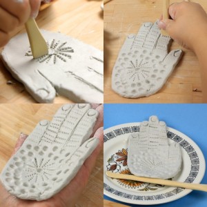 Kids Craft: Mid Century Ceramic Hand Dish | My Poppet Makes