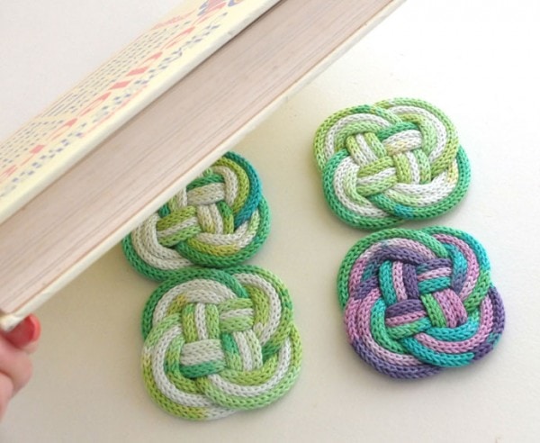 French Knitted Knotted Coasters | My Poppet Makes