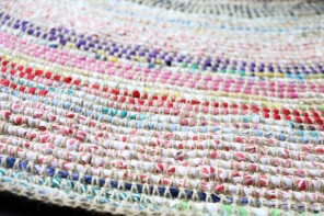 Coil + Crochet Scrap Fabric Rug DIY | My Poppet Makes