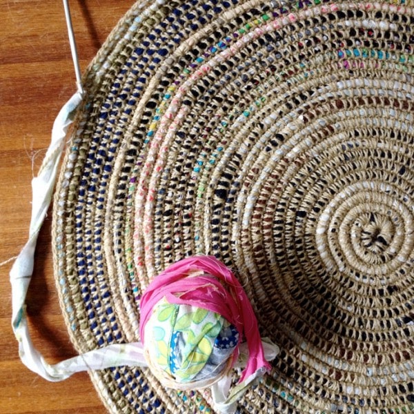 Coil + Crochet Scrap Fabric Rug DIY | My Poppet Makes