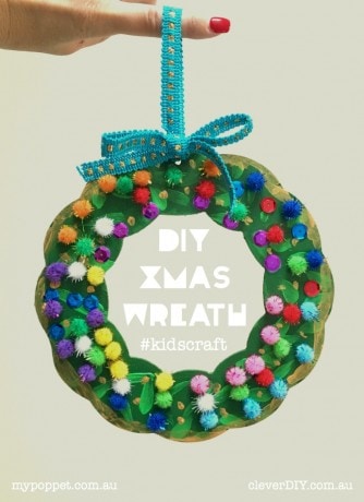 Kids Craft: DIY Christmas Wreath | My Poppet Makes