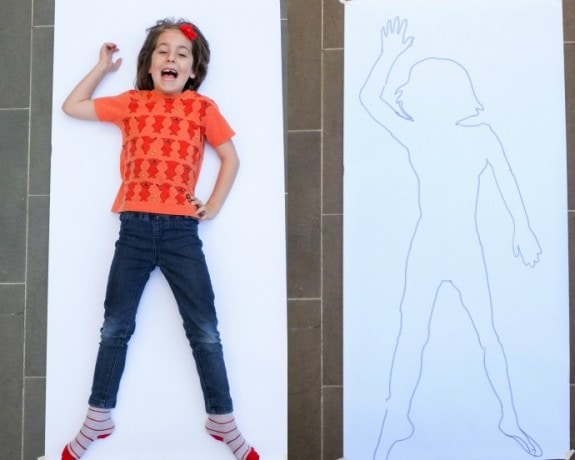 Kids Art Activity: Life-size Self Portrait | My Poppet Makes