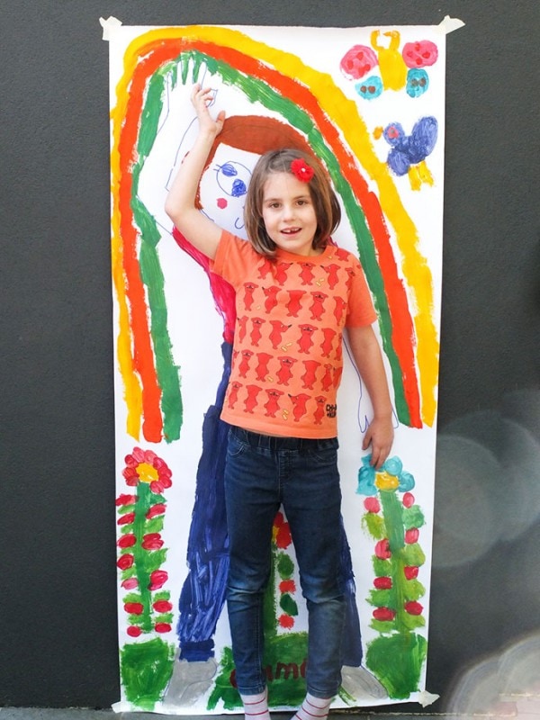 Kids Art Activity: Life-size Self Portrait | My Poppet Makes
