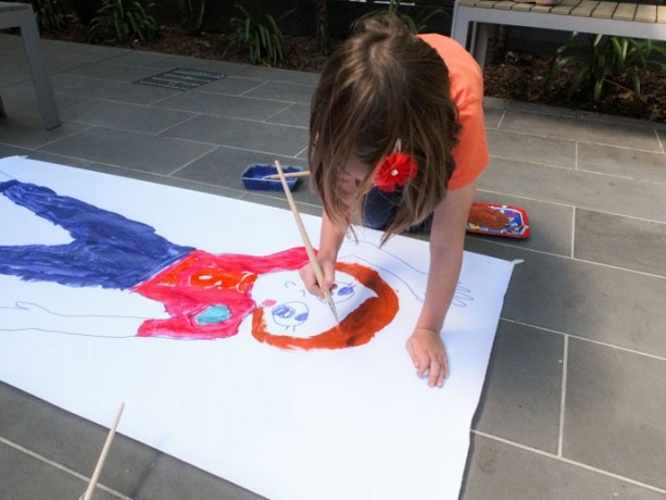Kids Art Activity: Life-size Self Portrait | My Poppet Makes