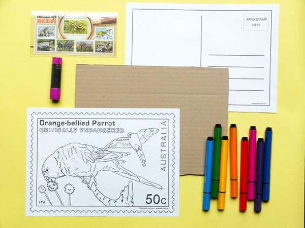 Giant Stamp Postcard with Printables | My Poppet Makes