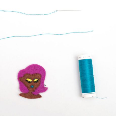 Make to Wear: Felt Cameo Portrait Brooch | My Poppet Makes