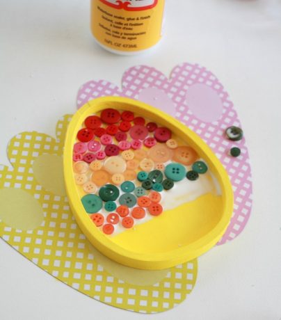 Kids Craft: Easter Egg Button Art | My Poppet Makes