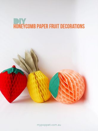 DIY Honeycomb Paper Fruit Party Decorations | My Poppet Makes