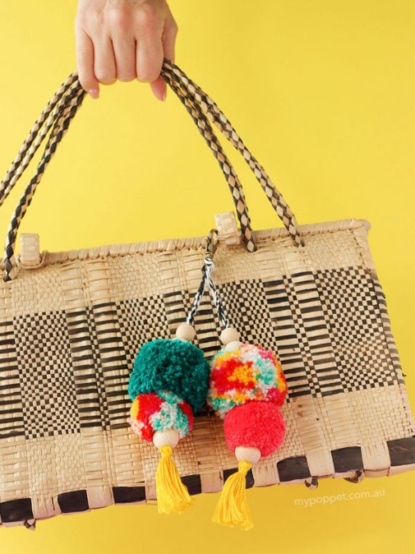 Pom Pom Craft: Pompom Bag Charm & Key Ring | My Poppet Makes