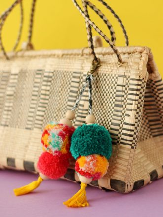 Pom Pom Craft: Pompom Bag Charm & Key Ring | My Poppet Makes