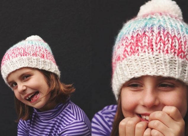 Speckled Beanie Knitting Pattern | My Poppet Makes