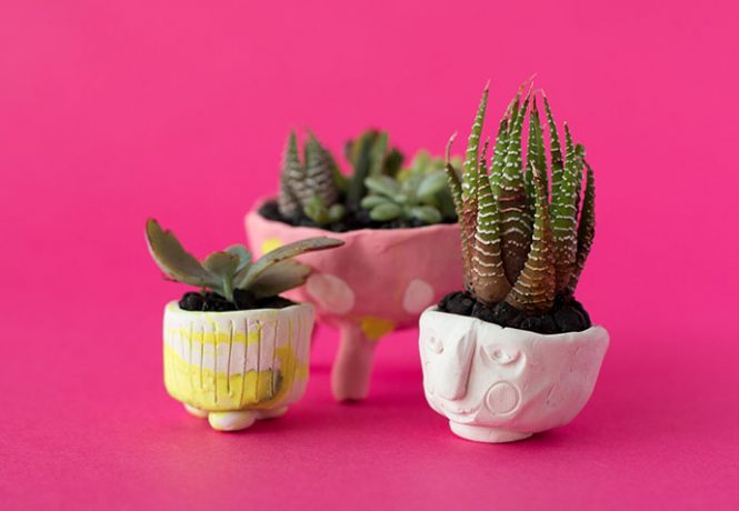 Polymer Clay Mini Planters | My Poppet Makes