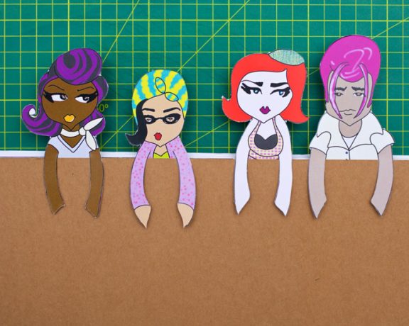 Papercraft: Vintage Paper Doll Bookmarks | My Poppet Makes