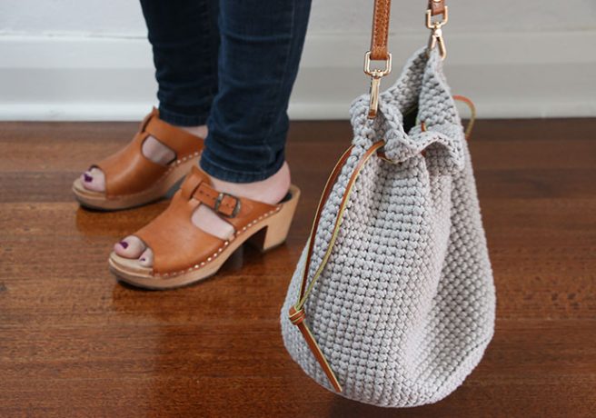 Crochet Pattern: Drawstring Bucket Bag | My Poppet Makes