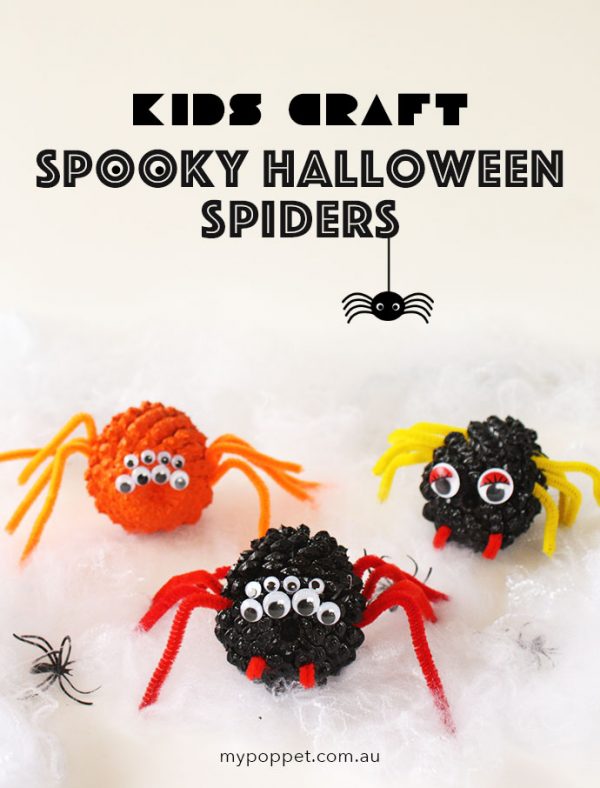 Kids Craft: Spooky Halloween Spiders | My Poppet Makes