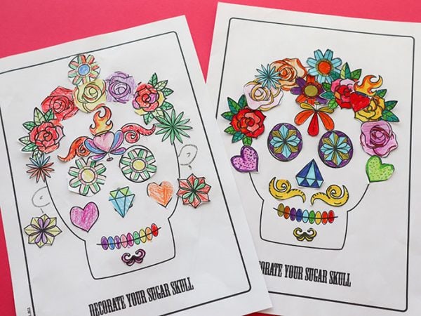 Free Halloween Printable: Decorate a Sugar Skull Activity Page | My ...