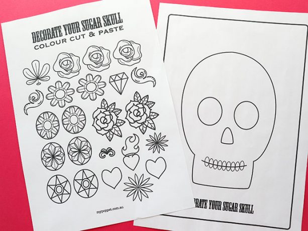 Free Halloween Printable: Decorate a Sugar Skull Activity Page | My ...