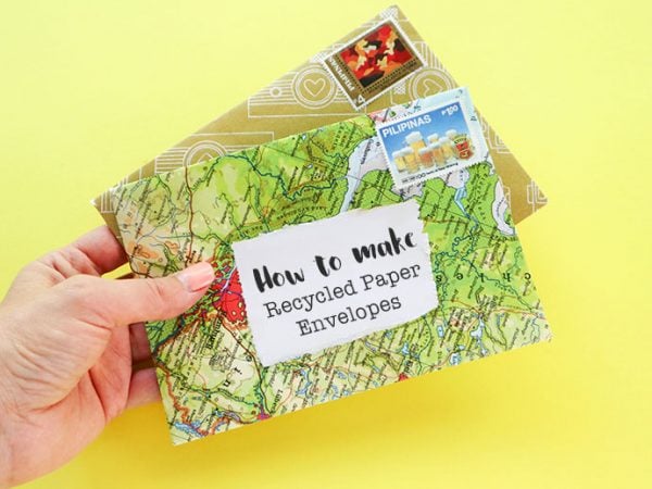 Recycle Craft: How to make an Envelope with Printable Template