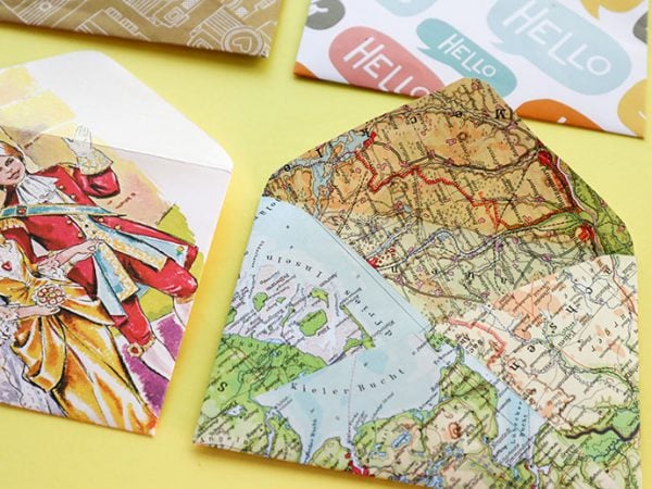Recycle Craft: How to make an Envelope with Printable Template