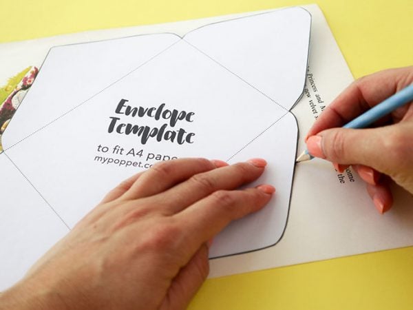 Recycle Craft: How to make an Envelope with Printable Template