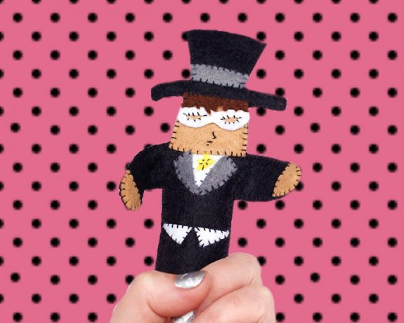 Sailor Moon Tuxedo Mask Finger Puppet | My Poppet Makes