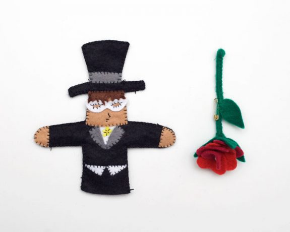 Sailor Moon Tuxedo Mask Finger Puppet | My Poppet Makes