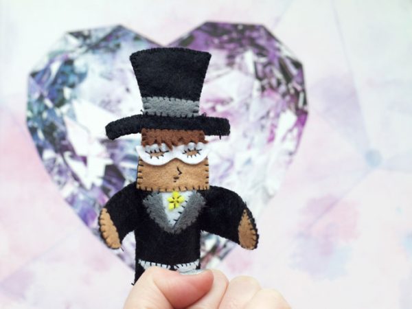 Sailor Moon Tuxedo Mask Finger Puppet | My Poppet Makes