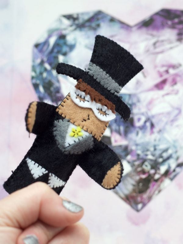 Sailor Moon Tuxedo Mask Finger Puppet | My Poppet Makes