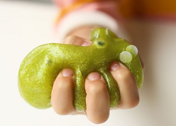 Halloween Craft - Green Glitter Googly Eye Slime | My Poppet Makes