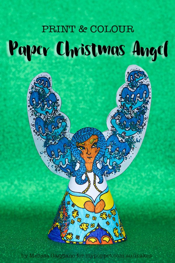 Printable Paper Angel Christmas Decoration | My Poppet Makes