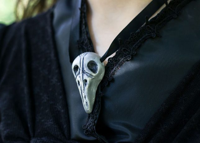 DIY Bellatrix Lestrange Bird Skull Necklace | My Poppet Makes