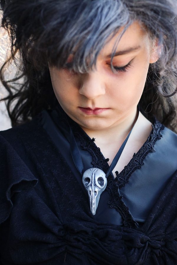 DIY Bellatrix Lestrange Bird Skull Necklace | My Poppet Makes