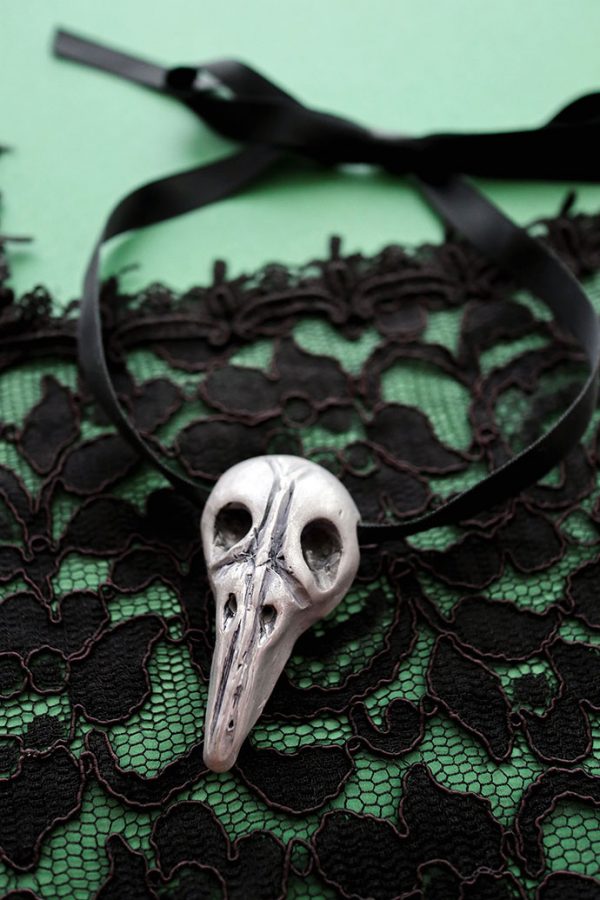 DIY Bellatrix Lestrange Bird Skull Necklace | My Poppet Makes