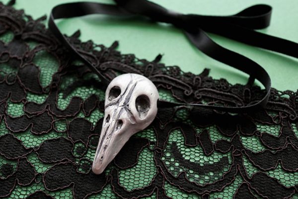 DIY Bellatrix Lestrange Bird Skull Necklace | My Poppet Makes