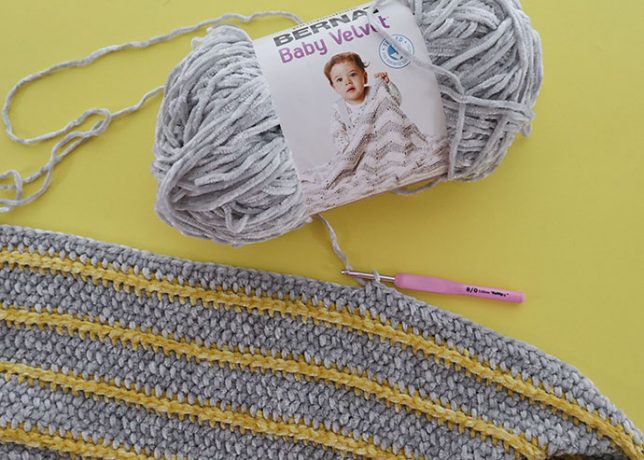 Bernat Baby Velvet Yarn - Baby Blanket Crochet Pattern