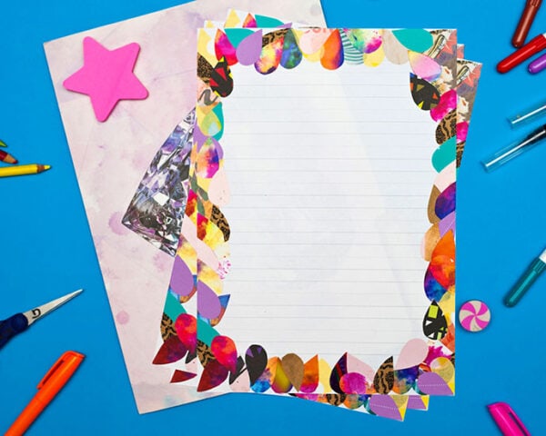 DIY Collage Letter Writing Paper Stationery Set | My Poppet Makes