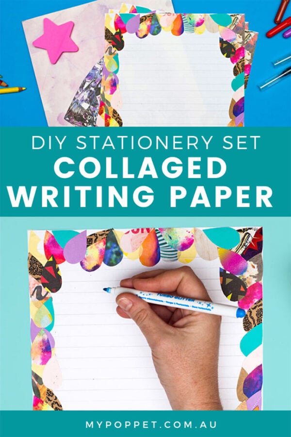 DIY Collage Letter Writing Paper Stationery Set | My Poppet Makes