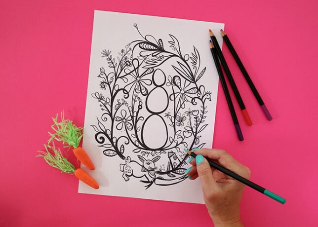 Easter Colouring Page by Madeleline Stamer | My Poppet Makes