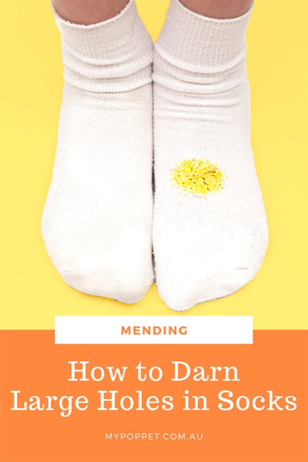 How to Darn Large Holes in Socks | My Poppet Makes