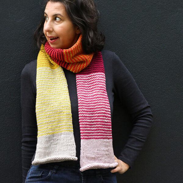 Mini Stripes Scarf Knitting Pattern | My Poppet Makes