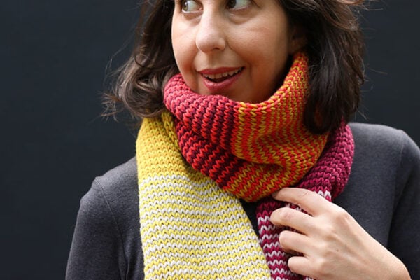 Mini Stripes Scarf Knitting Pattern | My Poppet Makes