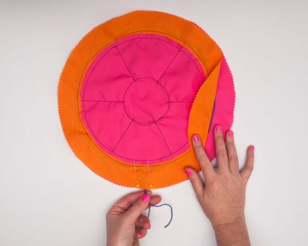 Round Drawstring Bag Sewing Pattern - with Pockets! | My Poppet Makes