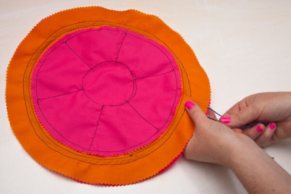 Round Drawstring Bag Sewing Pattern - with Pockets! | My Poppet Makes